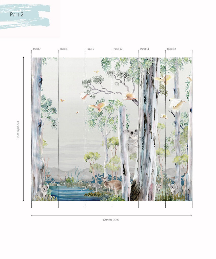 Native Bushlands Mural • Australian Landscape • Milton & King AU