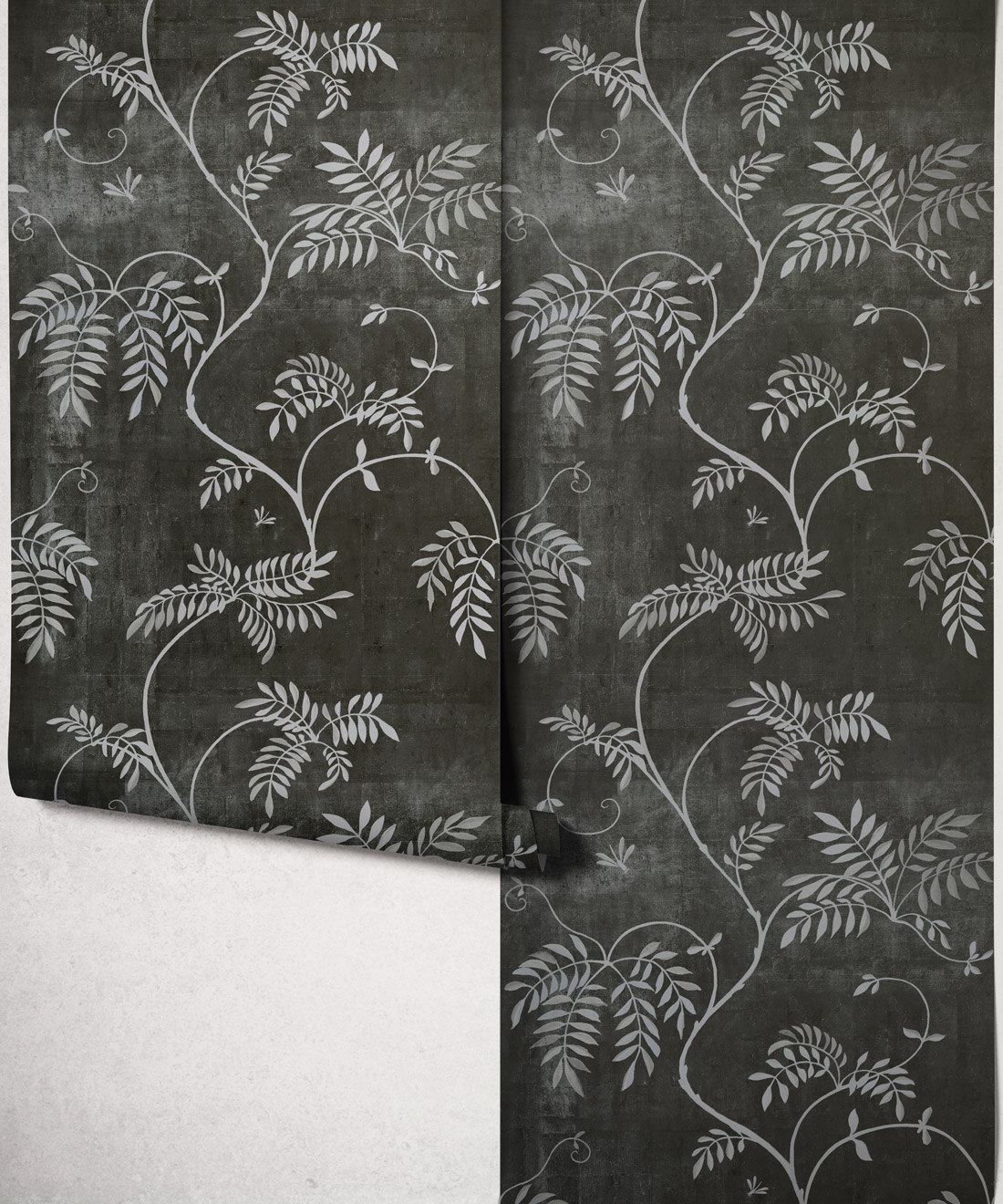 Wisteria Vine Metallic Wallpaper • Chinoiserie • Milton & King