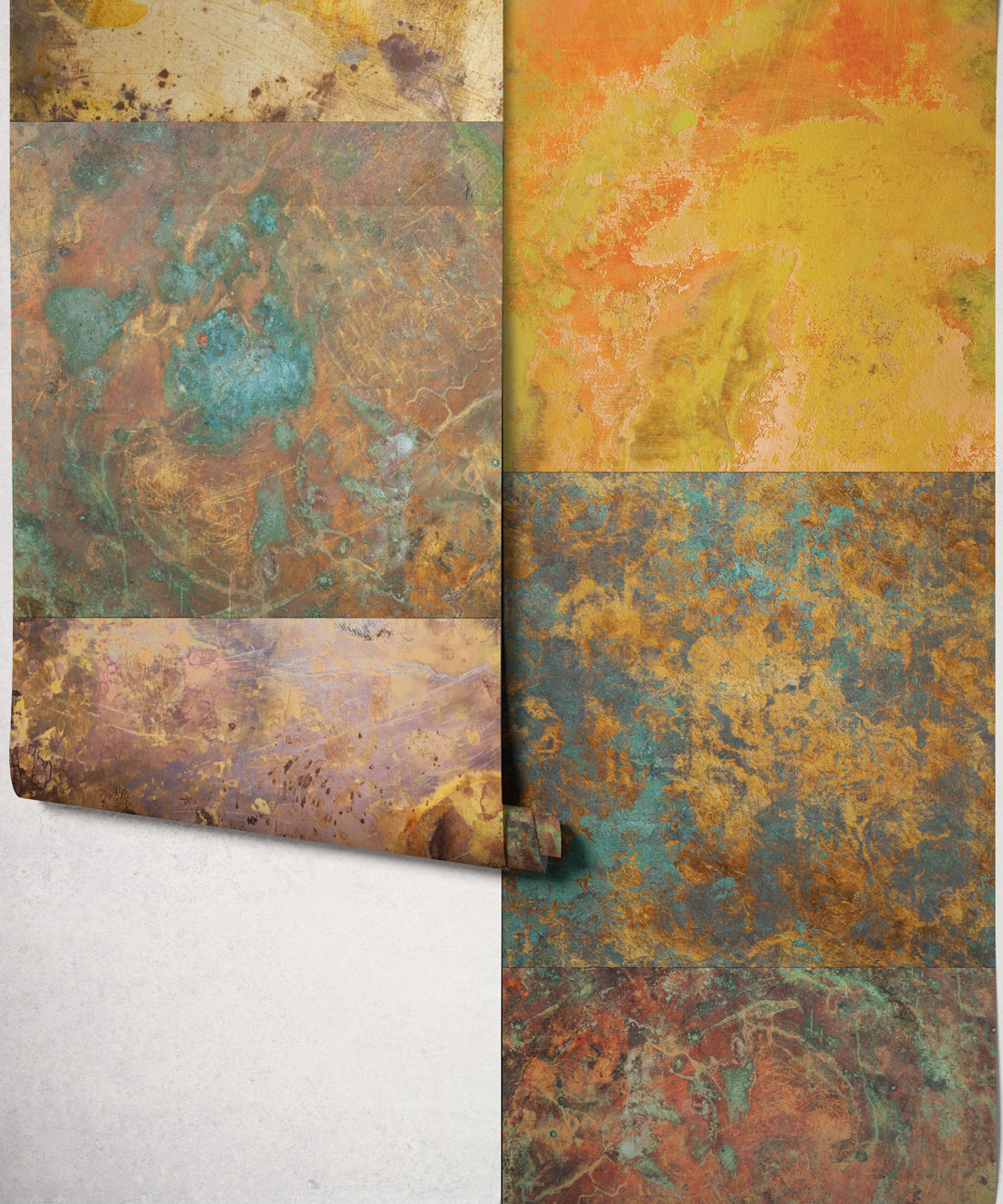 Bronze & Copper Metallic Wallpaper • Australian Floral • Milton & King